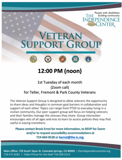 Veteran Support Group – Multiple Locations – Colorado JCF