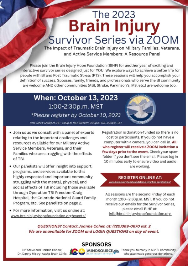 The Brain Injury Hope Foundation Hosts Virtual Brain Injury Survivor ...